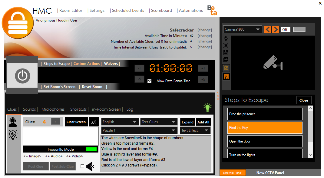 Using Room Editor - Houdini Master Control